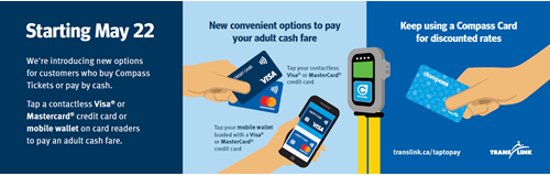 TransLink's new Tap to Pay options to go live May 22 | TransLink